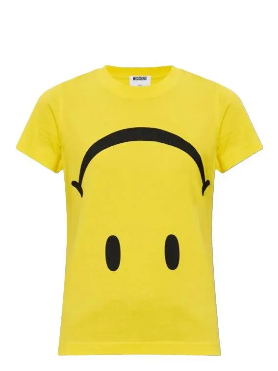 Moschino Smiley Print T-shirt - Yellow