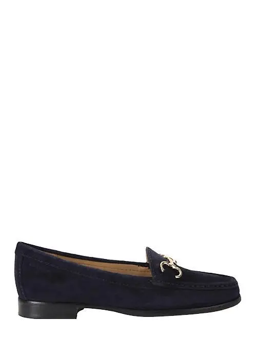 Carvela Suede Loafers With Horsebit Detail - Navy