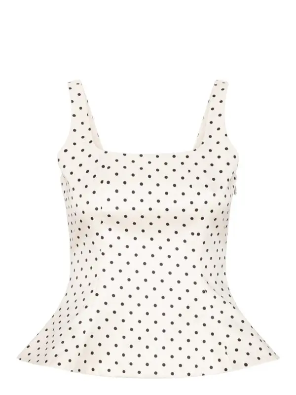 ROTATE BY BIRGER CHRISTENSEN Sleeveless Polka Dot Vest - No