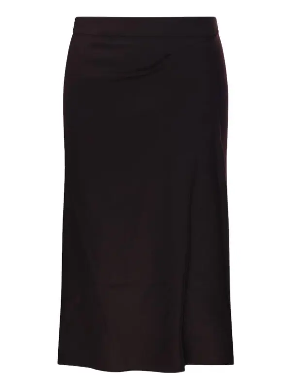 Victoria Beckham Pleated Midi Skirt - Black