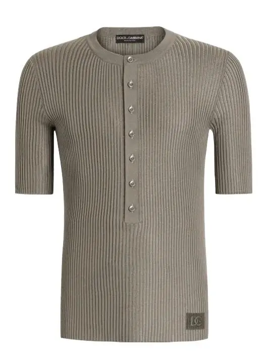 Dolce & Gabbana Serafino Silk Pullover - Gray