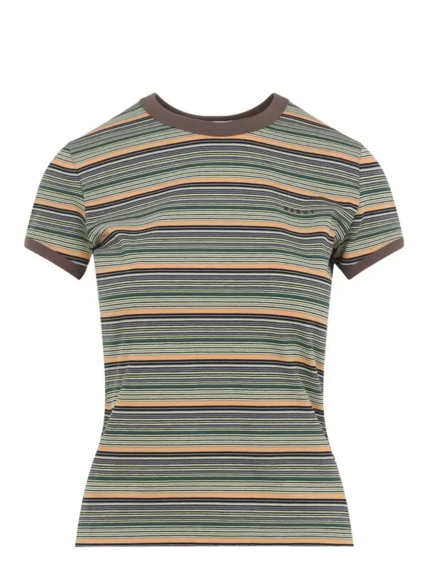 Marni Striped Fitted T-shirt - Gray