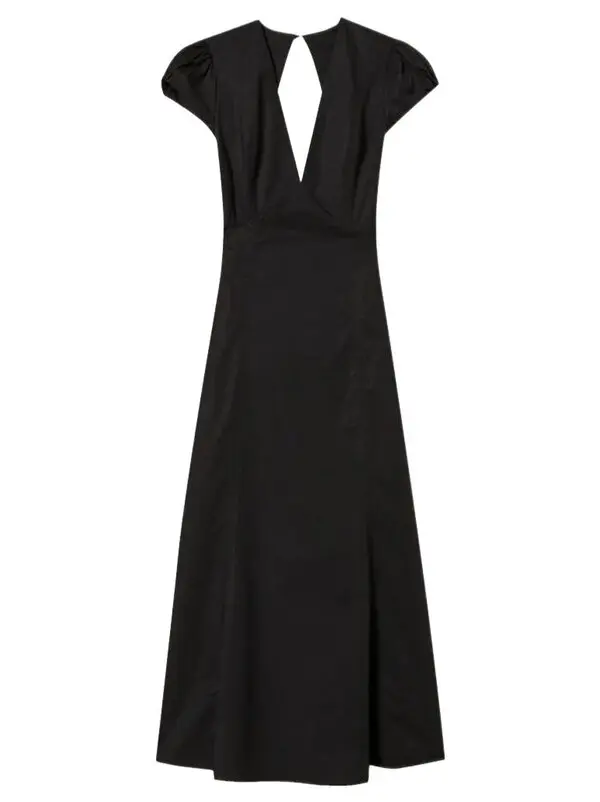 TWINSET V-neck Backless Maxi Dress - Black