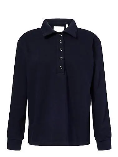 Citizens Of Humanity Long-sleeve Jersey Polo Shirt - Navy