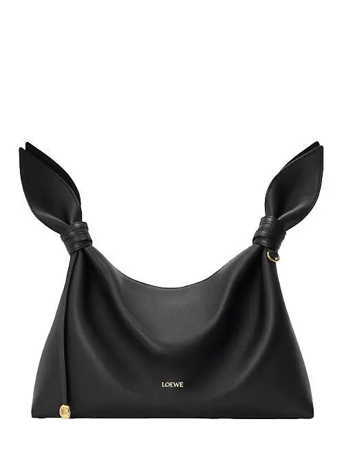 Loewe Leather Knot Clutch Bag - Black