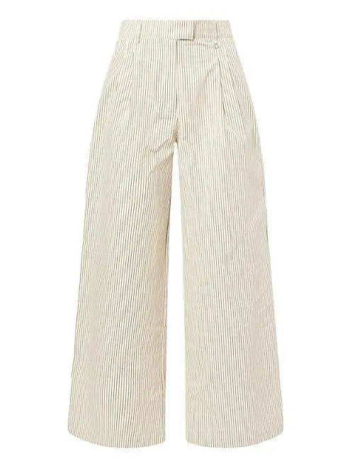 4TH & RECKLESS Elina Striped Wide-leg Cotton Trousers - Multi