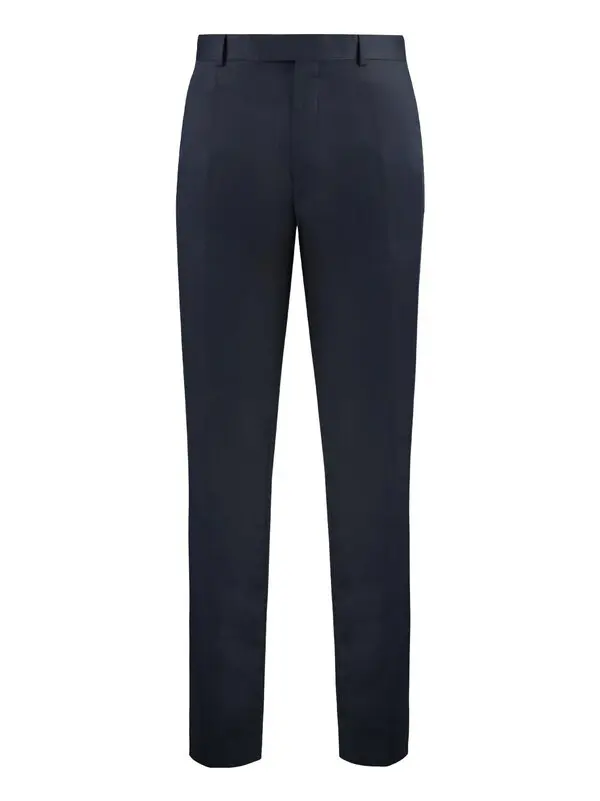 Zegna Jetted Pocket Tailored Trousers - Black