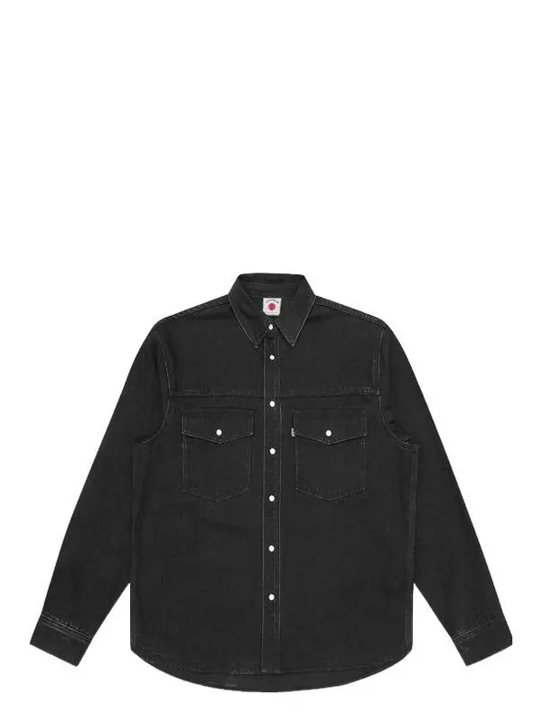ICECREAM Collared Long-sleeved Shirt - Black