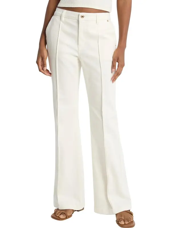 Michael Kors Pintuck Bootcut Stretch Denim Jeans - Natural