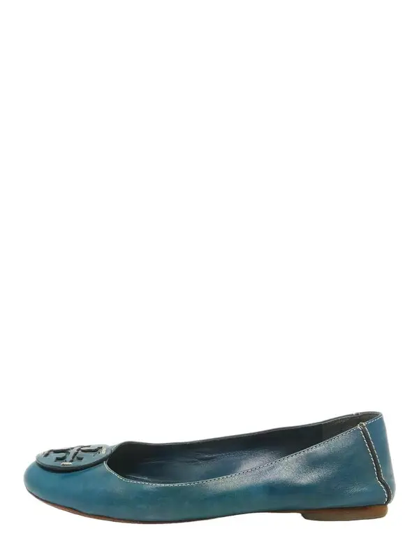 Tory Burch Minnie Leather Ballet Flats - Blue