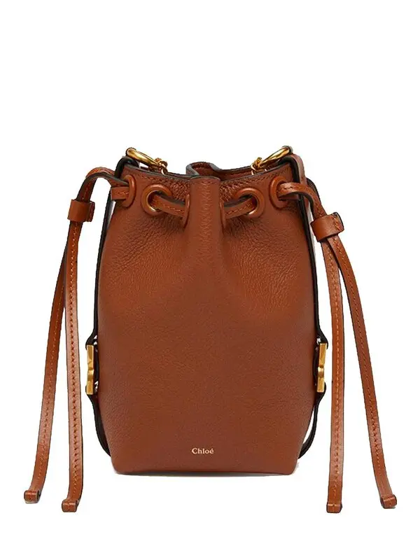 Chloé Micro Marcie Bucket Bag - Brown