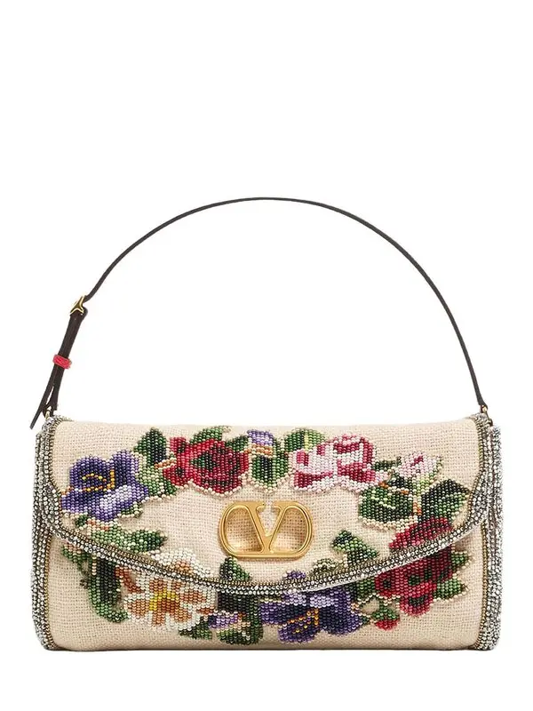 Valentino Garavani Embroidered Shoulder Bag - Multicolor
