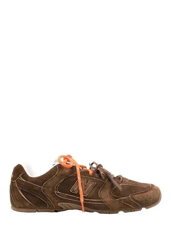 Miu Miu X New Balance 530 Sl Suede Sneakers - Brown