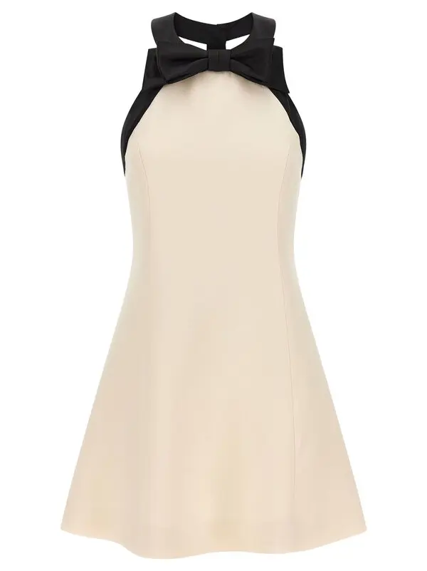 Valentino Garavani Crepe Couture Mini Dress With Bow Detail - Multicolor