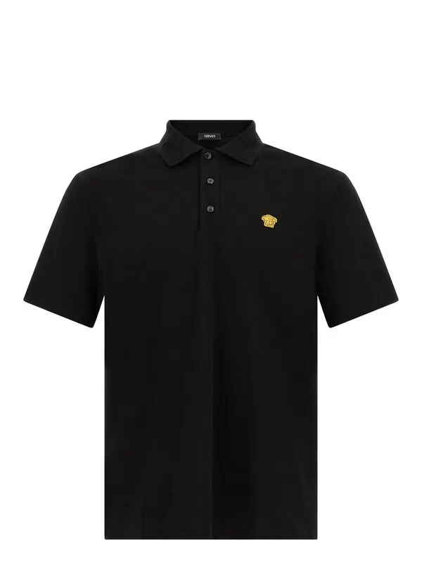 Versace Medusa' Polo Shirt - Black