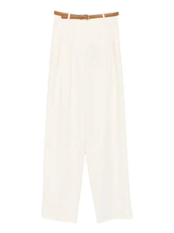 Max Mara Tailored Trousers With Pleated Detailing - Cream