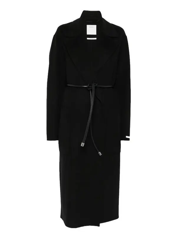 Sportmax Single Breasted Coat - Black