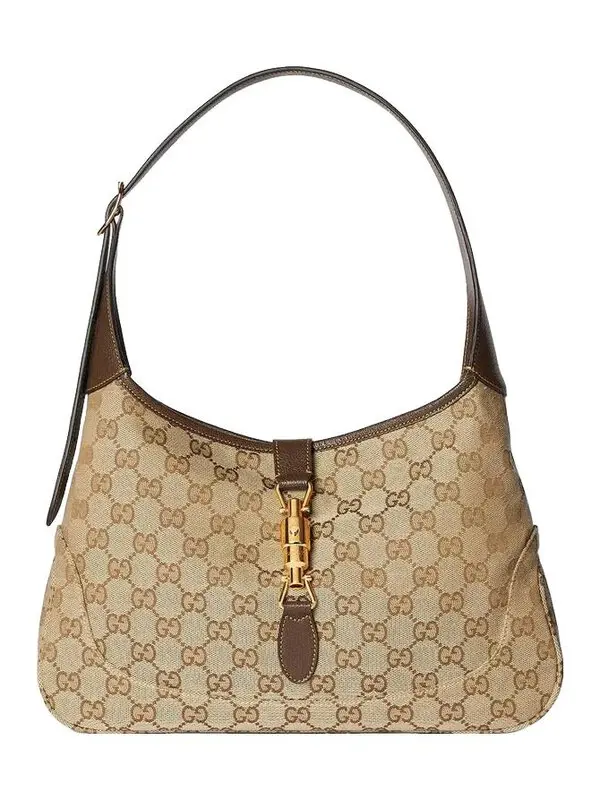 Gucci Jackie 1961 Hobo Bag In Gg Supreme Canvas - Cream