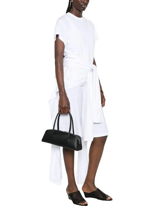 TOTEME Knee-length Wide-leg Jersey Shorts - White
