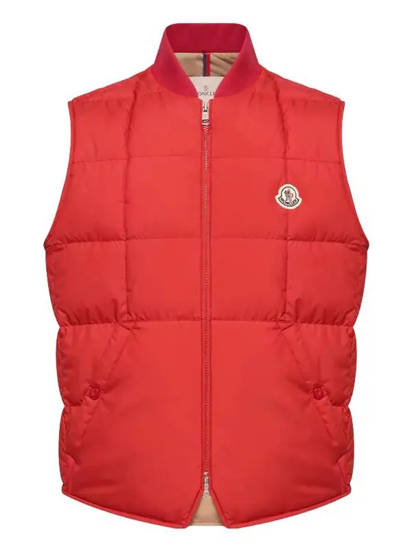 Moncler Padded Zip-up Gilet - Red
