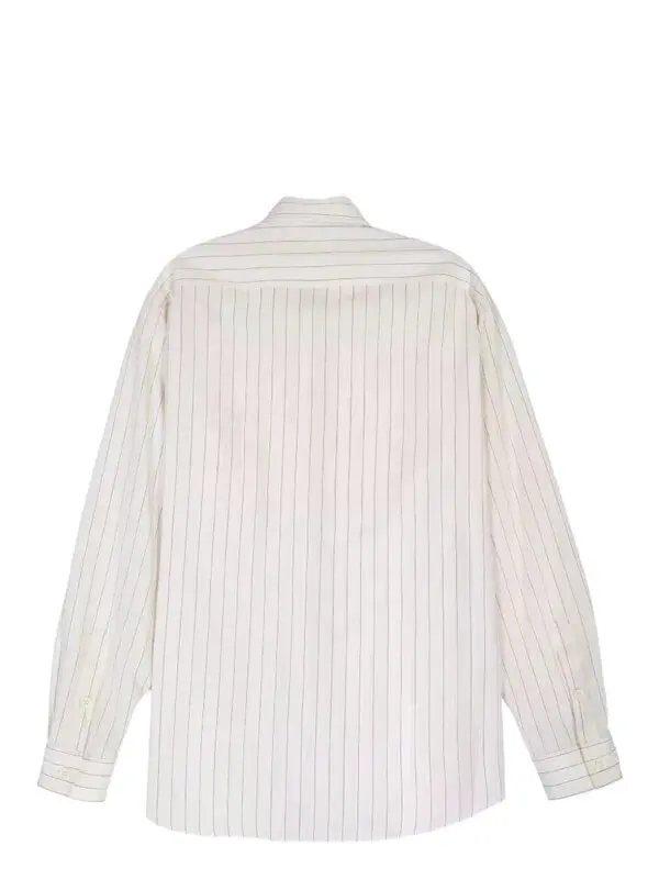 GRIFONI Striped Chest-pocket Shirt - Neutrals