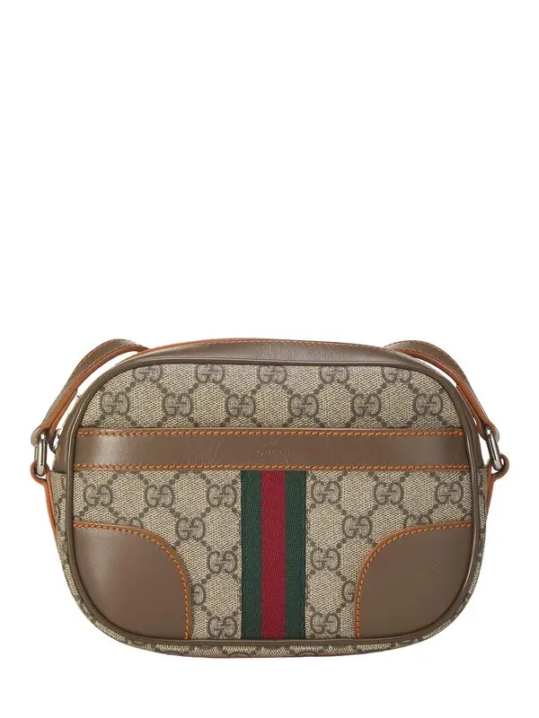Gucci Gg Supreme Monogram Canvas Crossbody Bag - Brown