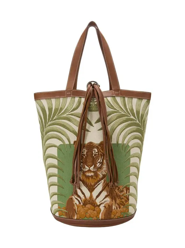 Hermès Toile Tiger Royale Bucket Bag - Multi