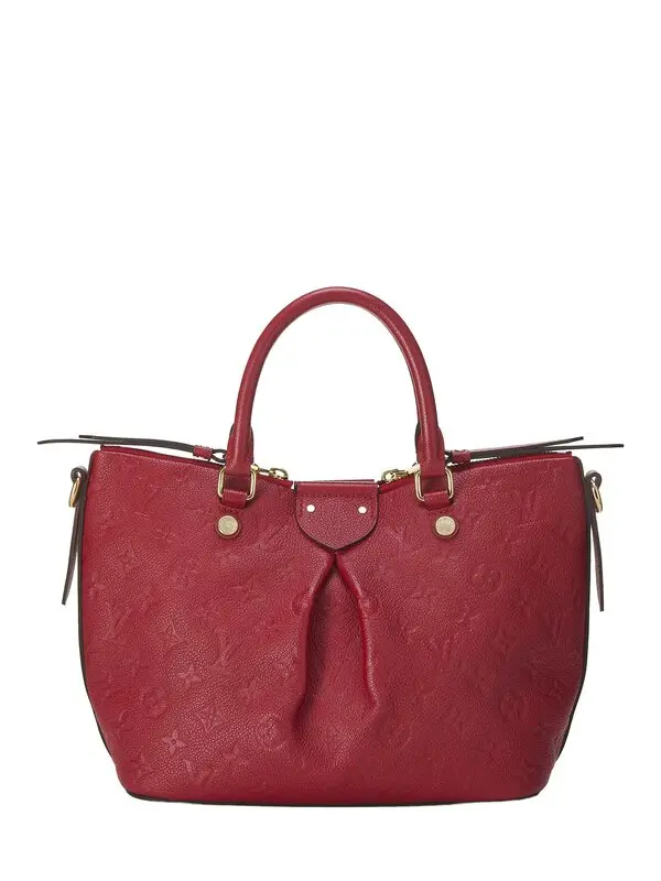 LOUIS VUITTON Monogram Empreinte Mazarine Satchel - Red