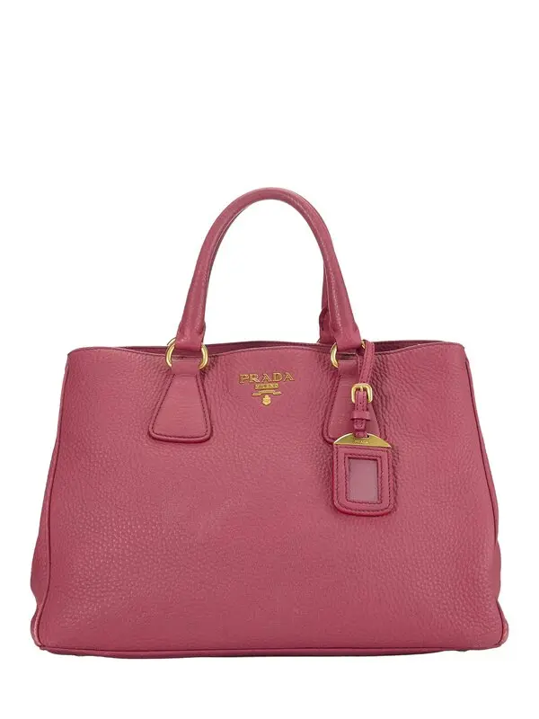 Prada Vitello Daino Convertible Handle Bag - Pink