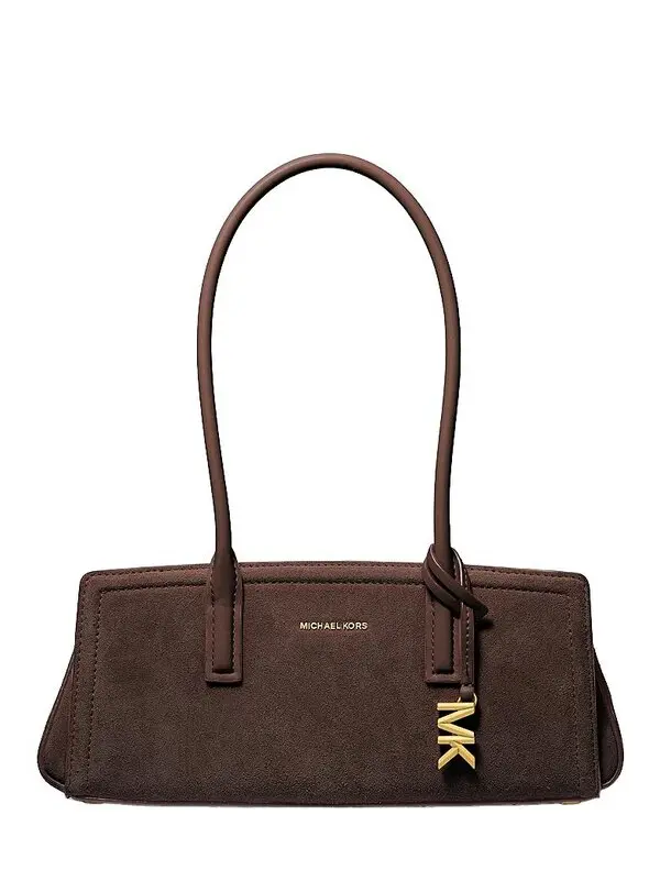 Michael Kors Laila Suede Shoulder Tote - Chartreuse