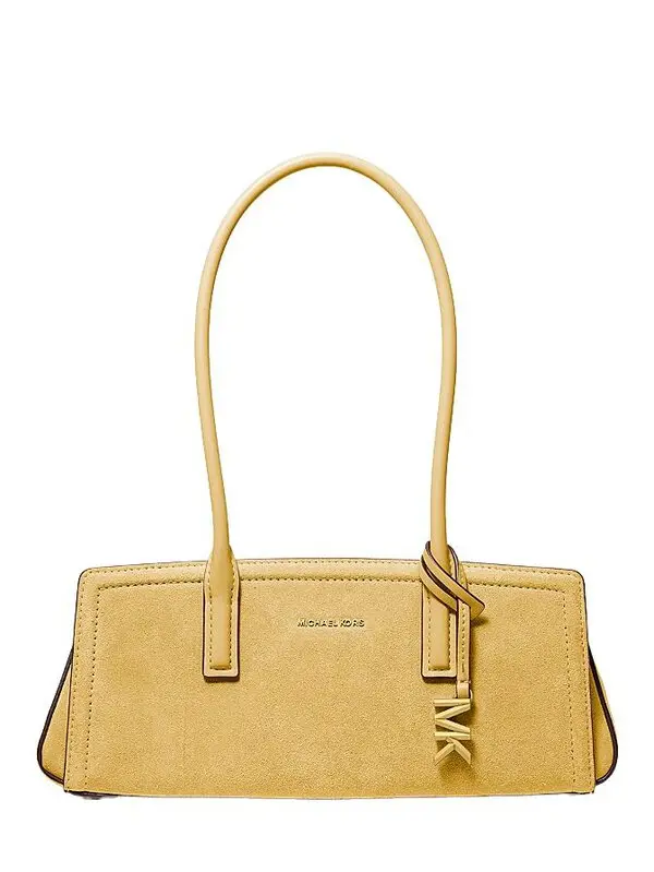 Michael Kors Laila Suede Shoulder Tote - Chartreuse