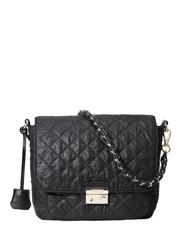 Mz Wallace Crosby Medium Lock Crossbody - Black