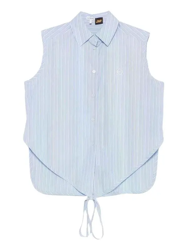 Loewe Striped Sleeveless Shirt - Blue