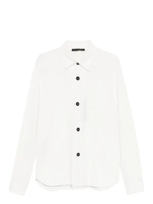 Harris Wharf London Button-up Shirt Jacket - White