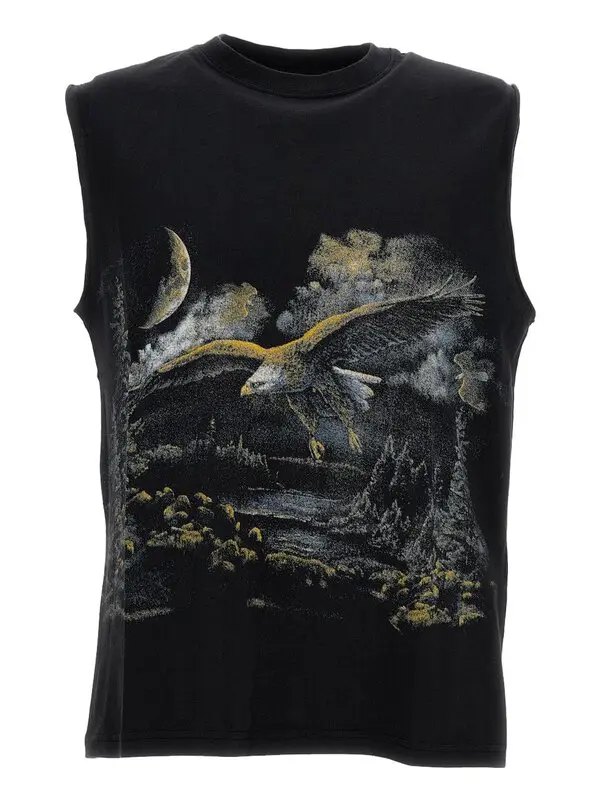 ROA Sleeveless Printed T-shirt - Multicolor