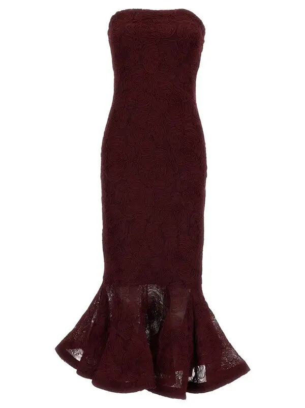 ROTATE BY BIRGER CHRISTENSEN Strapless Embellished Gown - Multicolor