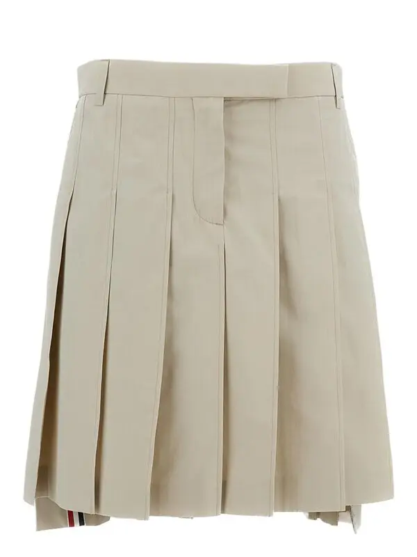 Thom Browne Cotton Pleated A-line Mini Skirt - Multicolor