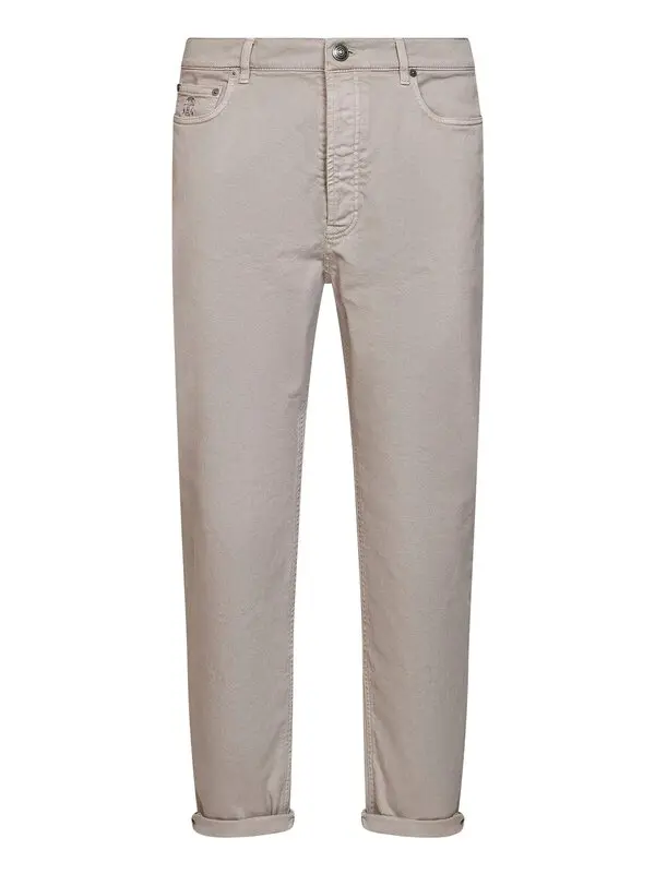 Brunello Cucinelli Garment-dyed Lightweight Comfort Denim Jeans - Multicolor
