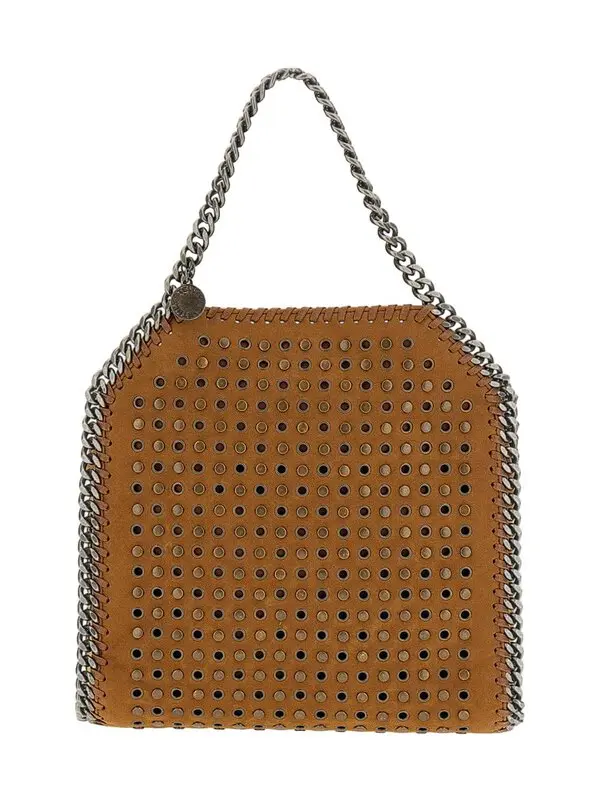 Stella McCartney Falabella Mini Bag Alter Suede With Studs And Eyelets - Multicolor