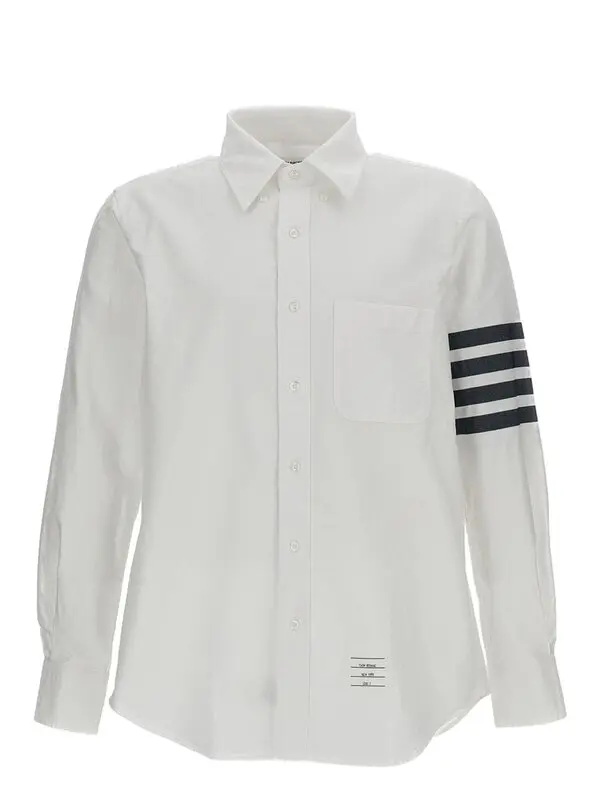 Thom Browne Straight Fit B/d L/s Shirt In Engineered 4 Bar Oxford - Multicolor