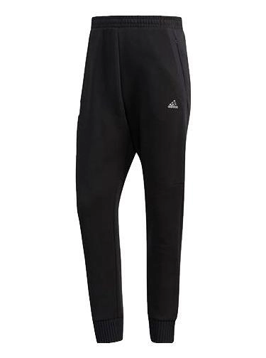 Adidas Wj Pt Kn Swt Logo Casual Loose Bundle Feet Sports Pants - Black