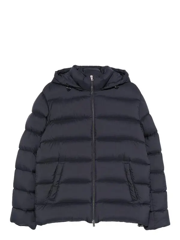 Herno Padded Down Jacket With Drawstring Hood - Blue