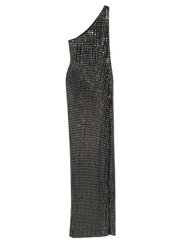 Gucci One-shoulder Crystal Embellished Evening Dress - Black