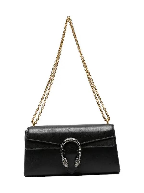 Gucci Leather Chain Strap Shoulder Bag - Multicolor
