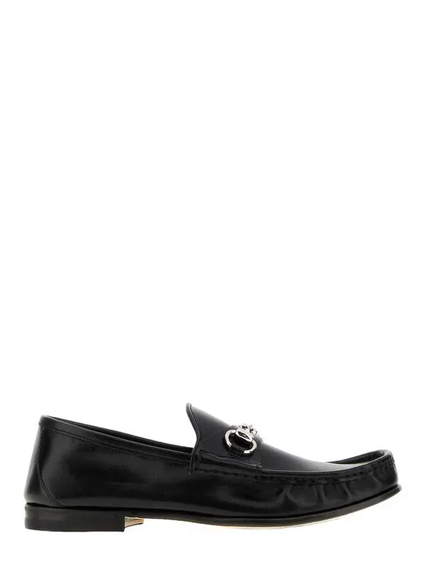 Gucci Leather Horsebit Loafers - Black