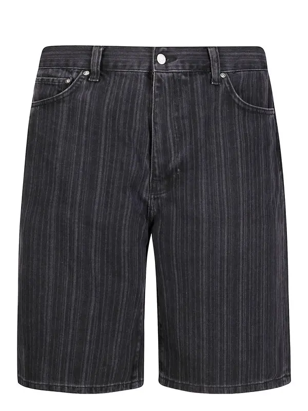Carhartt Work In Progress Pinstriped Denim Shorts - Black