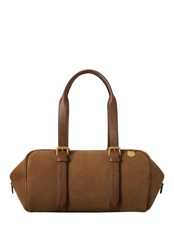 Mulberry Suede Boston Shoulder Bag - Brown