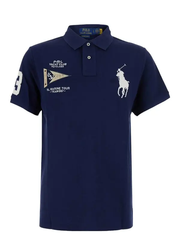 Polo Ralph Lauren Custom Fit Logo Polo Shirt - Navy