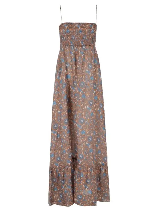 MC2 SAINT BARTH Sleeveless Maxi Dress - Brown