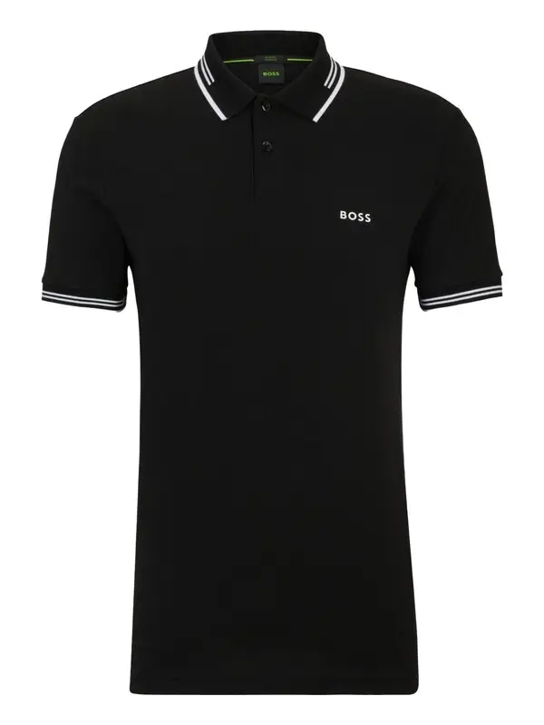 Hugo Boss Logo-print Polo Shirt - Black